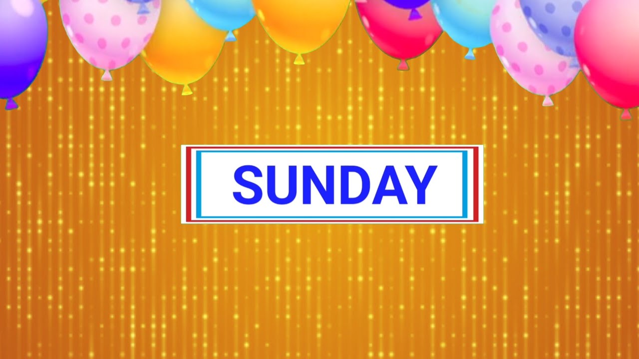 Sunday Monday Tuesday Wednesday Thursday in English | days of the week ...