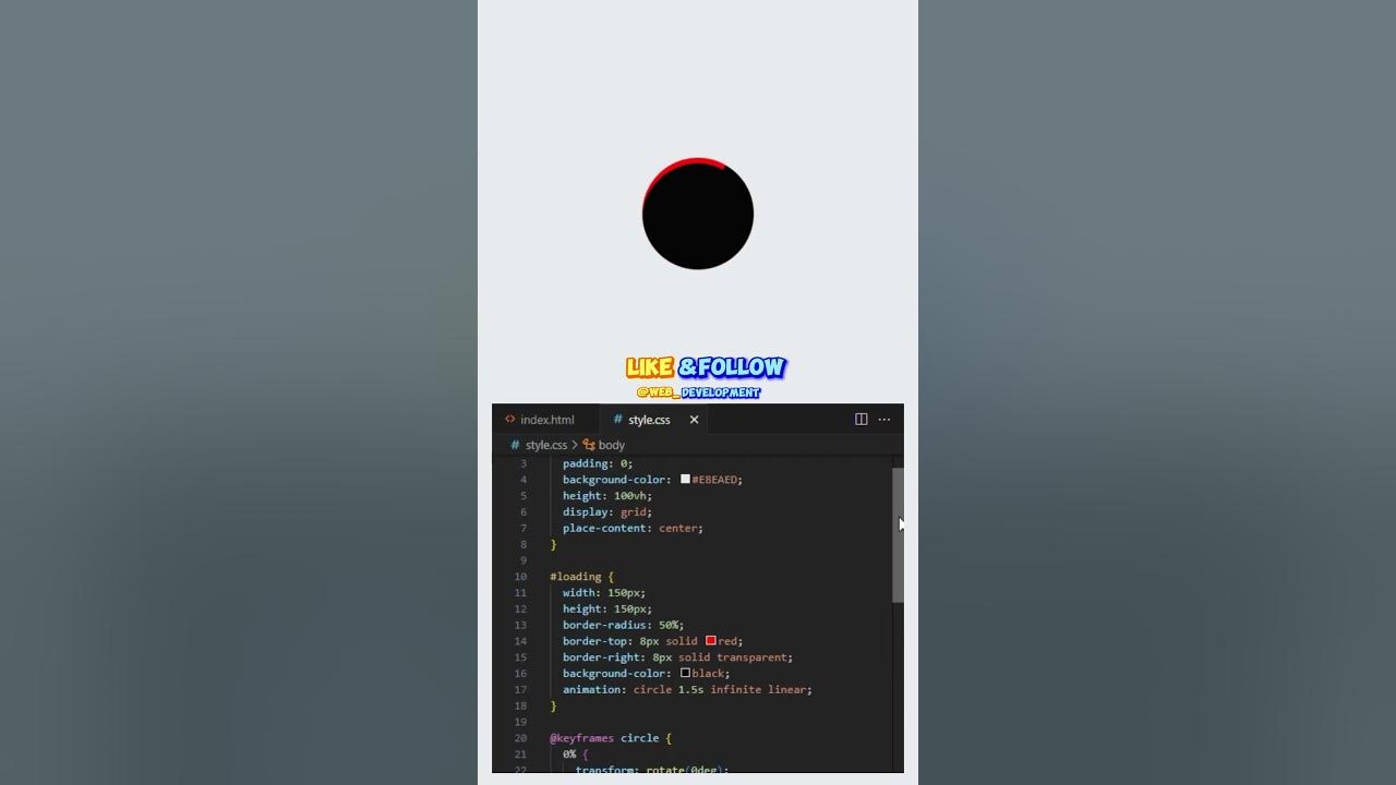 Css Loading Animation Javascript Frontend Animation Loader Loading Cssloader Css3 Youtube