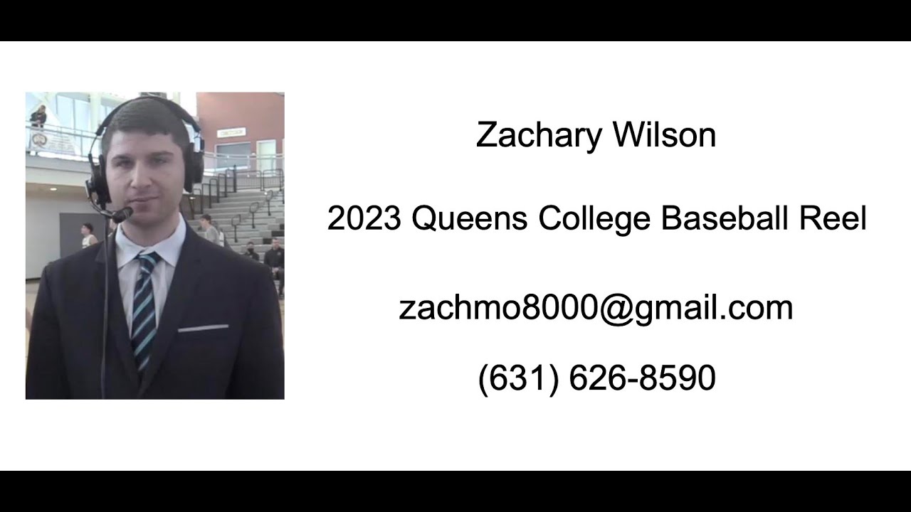 Zachary Wilson Queens College Baseball PxP Reel - YouTube