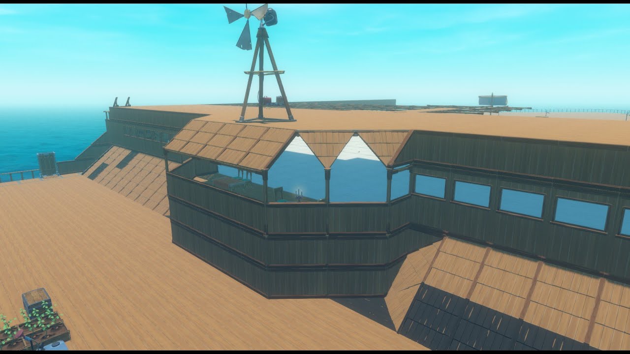 building dining area on my raft - YouTube