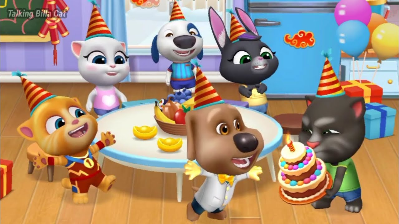 My Talking Tom Friends 🐱 Tom Birthday Special 🐱 Walkthrough ( Outfit7 ...