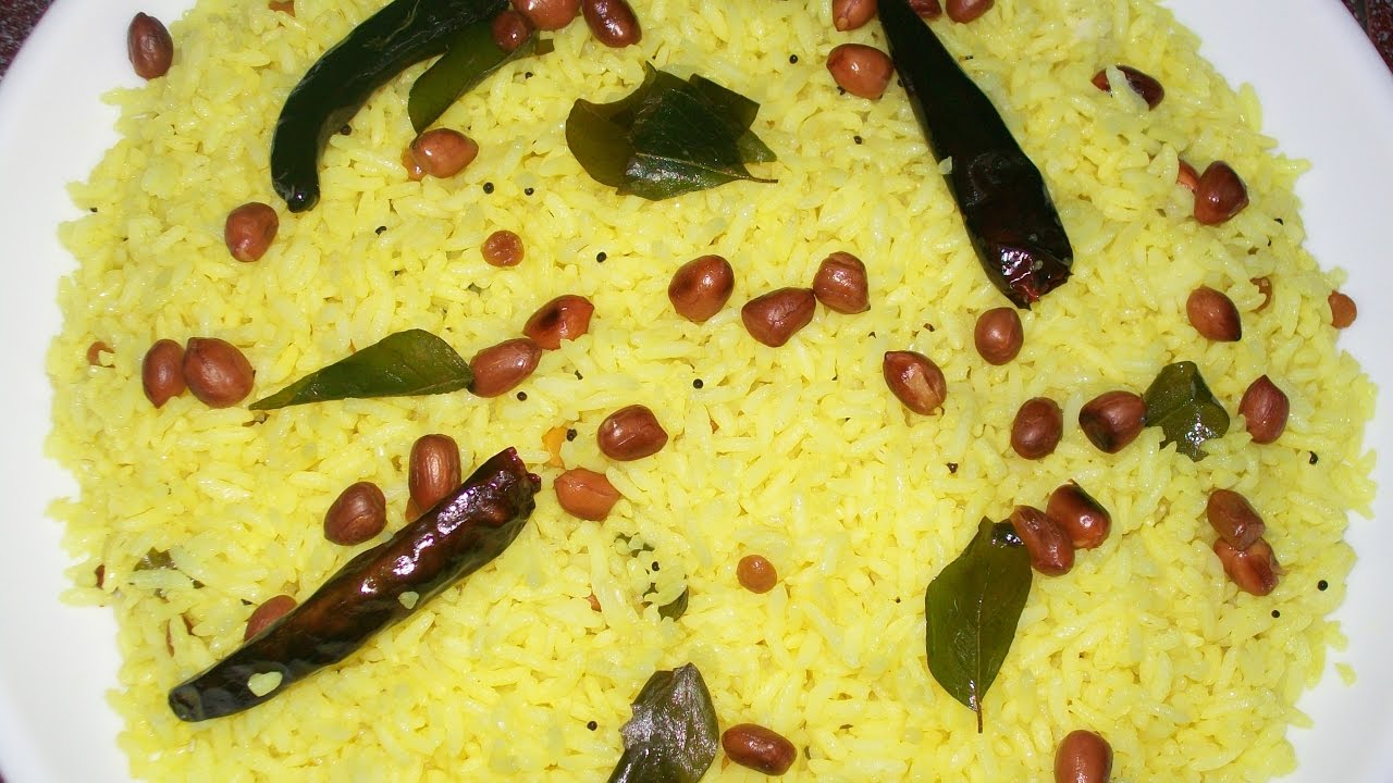 Lemon Rice,south indian recipe - YouTube