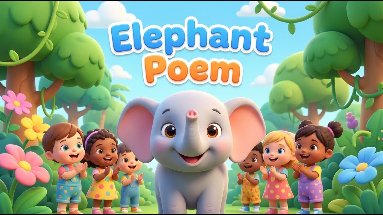 Cute Elephant Song for Kids | Nursery Rhyme - YouTube