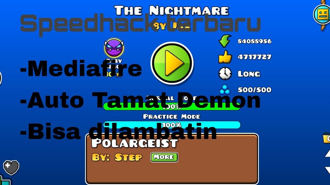 Download Cheat Geometry dash speed hack 2.1 (Indonesia) - YouTube