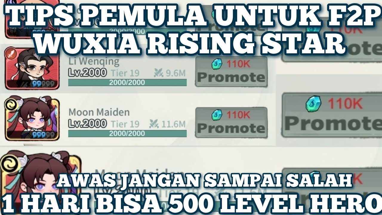 Tips Pemula Untuk Player F2P Rising Star 2025 ! Tips Terbaru Wuxia ...