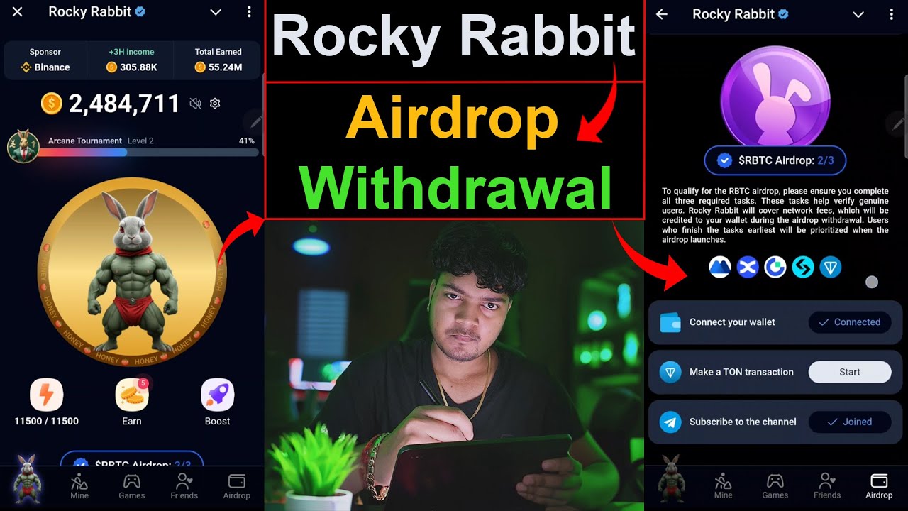 Rocky Rabbit Airdrop Withdrawal Start 🤑 Rocky Rabbit Wallet Connect ...