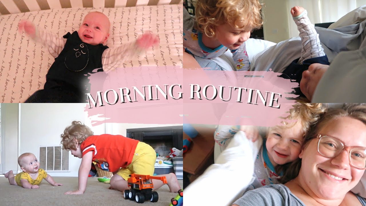 MORNING ROUTINE with a toddler and infant + homeschooling! - YouTube