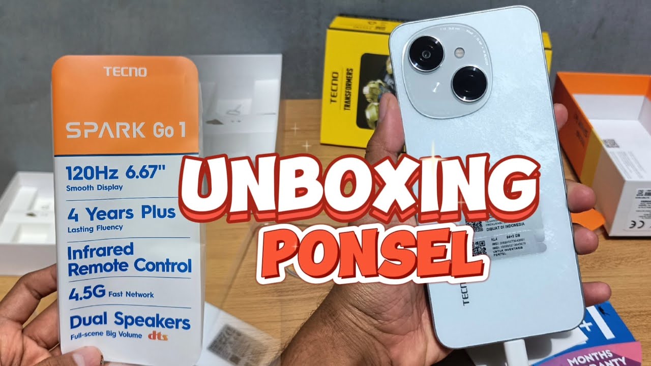UNBOXING‼️ HP MURAH CUMA 900 RIBUAN🔸TECNO TRANSFORMER SPARK GO 1 2025 ...