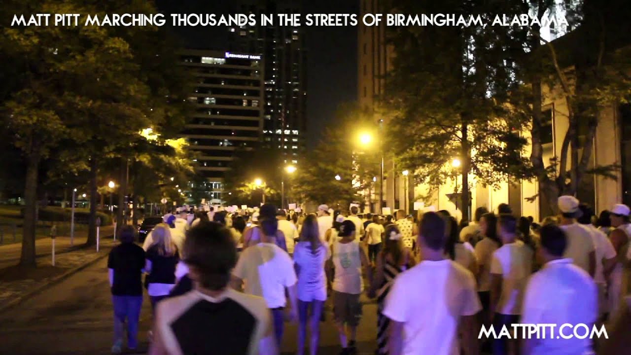 Matt Pitt leading thousands in the streets of Birmingham Alabama - YouTube