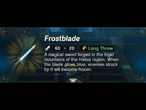 Frostblade | Respawn Location | Zelda BOTW - YouTube