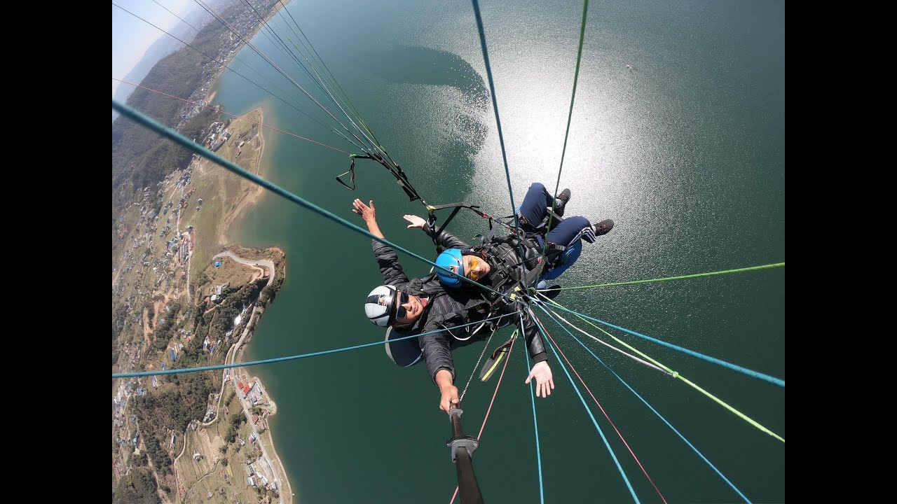 Paragliding and ZipFlyer in Pokhara - YouTube