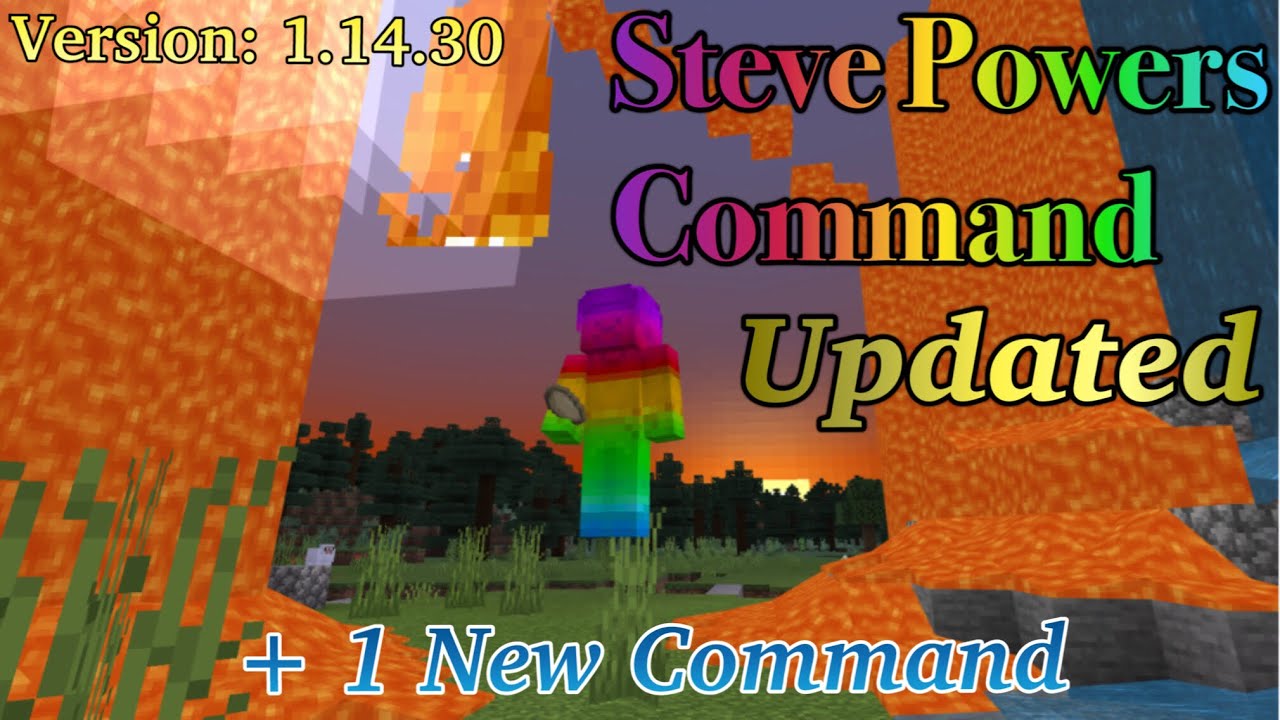 Steve Powers Command Updated (+1 New command) | Minecraft | - YouTube