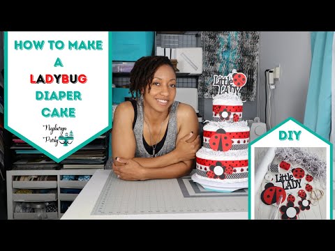 How to Make a Ladybug Diaper Cake | DIY Tutorial