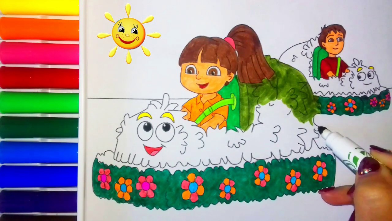 Dora the Explorer //Walking on unusual cars // Прогулки на необычных ...