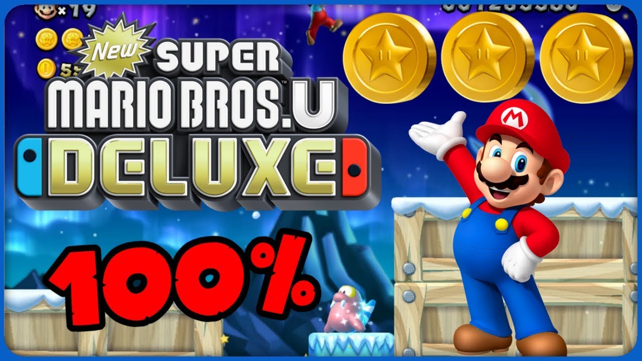 4-S Fliprus Lake ️ New Super Mario Bros. U Deluxe ️100% All Star Coins ...