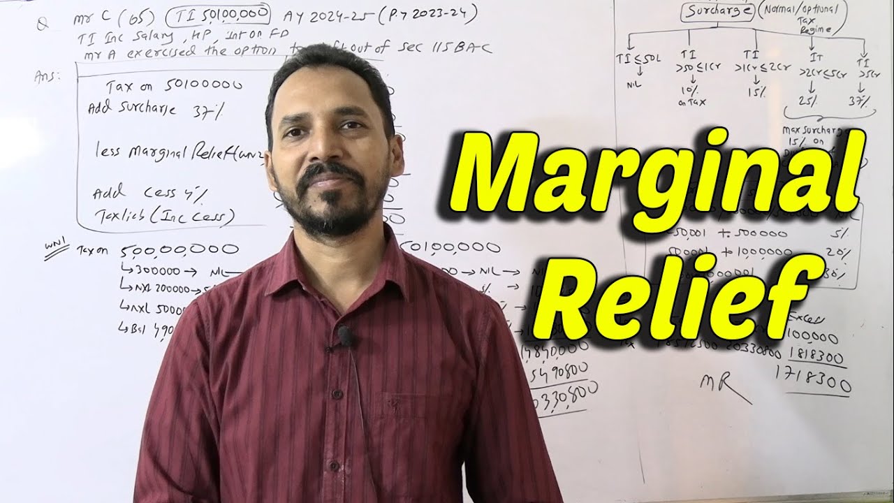 Direct Tax AY 2024-25 (Surcharge and Marginal relief Calculation Simple ...