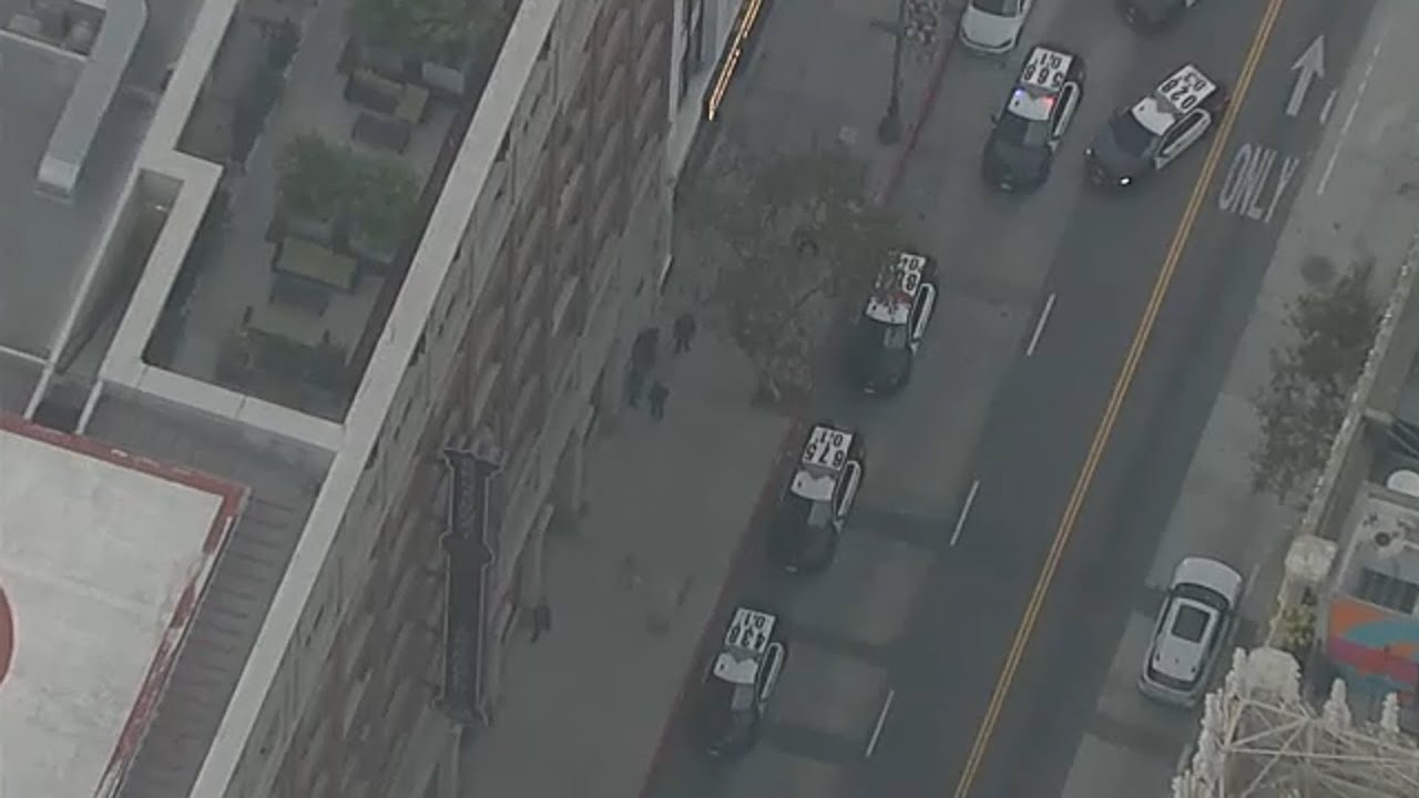 Police surround DTLA apartments after shooting call - YouTube