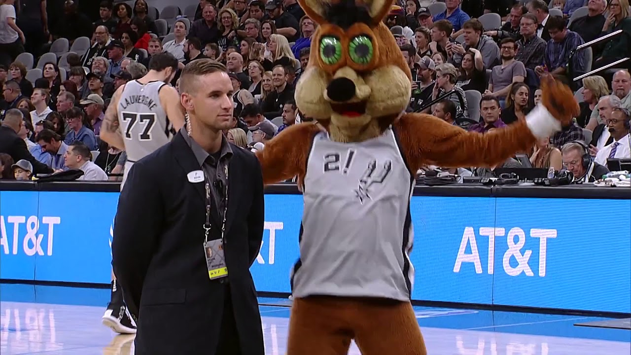 Coyote Dancing By Security Guard - YouTube