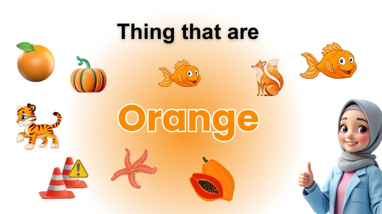 Things That Are Orange for Kids Learn Orange Color Objects Preschool ...