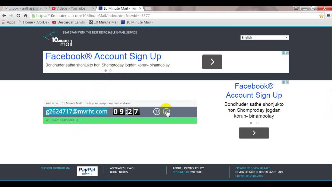 10 Minute Mail 10minutemail YouTube 10 Minute Mail 10minutemail YouTube