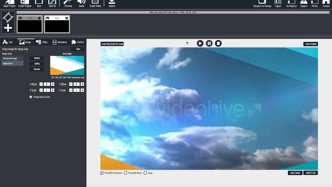 Using our Fly-In and Fly-Out Slides in Explaindio 2 - YouTube