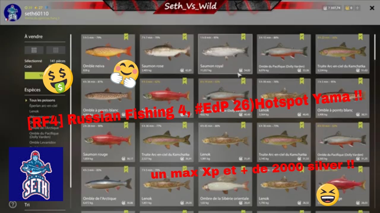 [RF4] Russian Fishing 4, Hotspot Yama max d'xp et silver!!! - YouTube