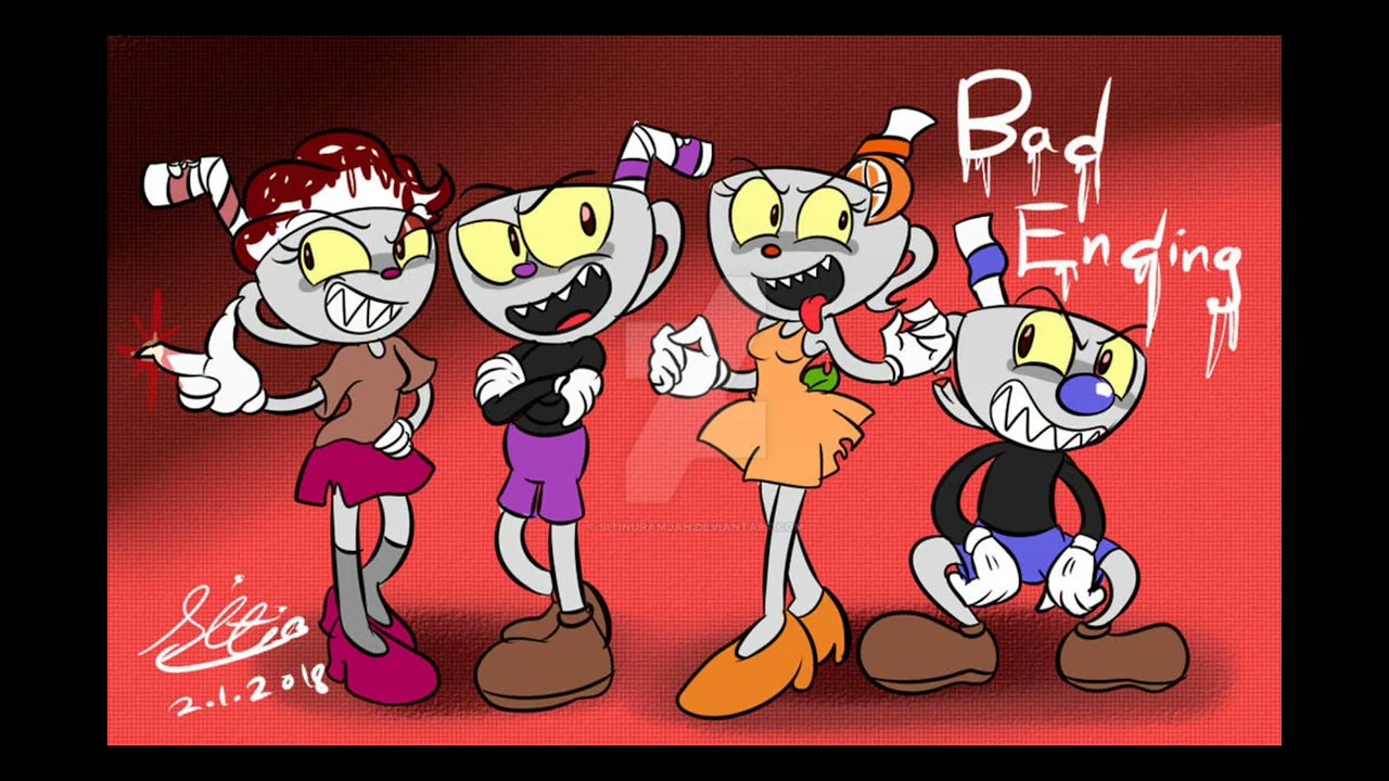 cuphead x neslo and mugman x lemon tea - YouTube