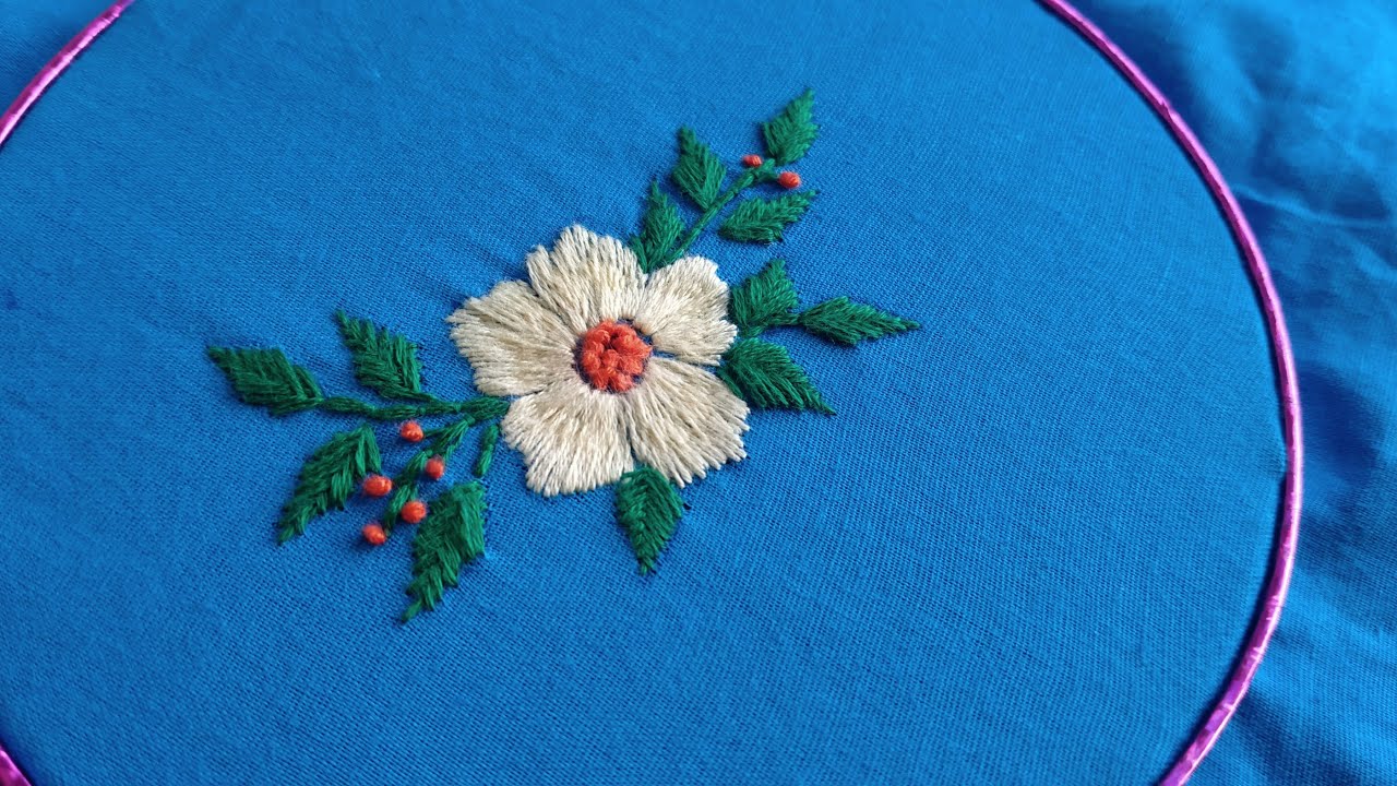 Hand Embroidery For Beginners : Kashmiri / Romanian couching stitching | All over design for ...