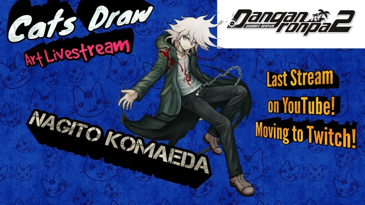 Cats Draw Nagito Komaeda! - YouTube