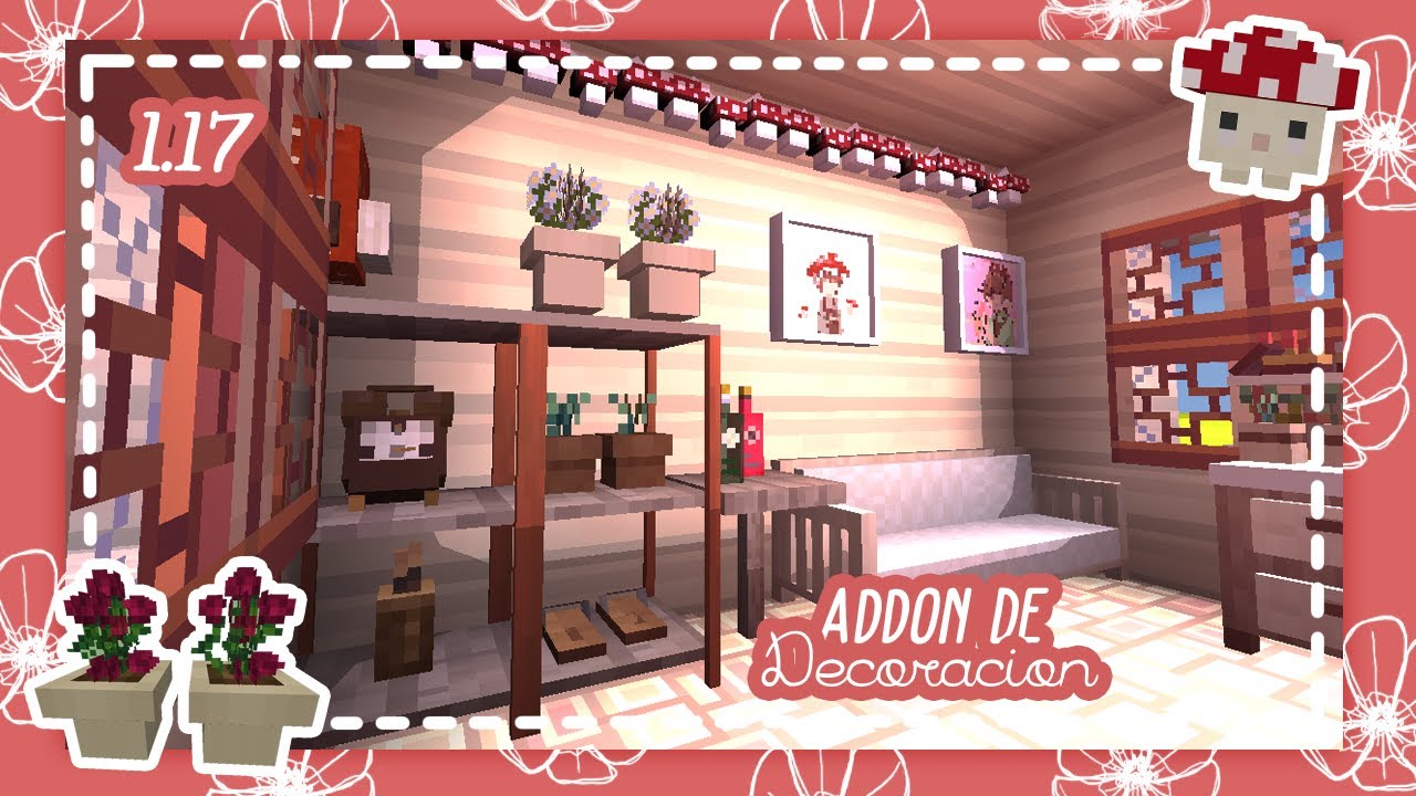 🍄ADDON DE DECORACIÓN AESTHETIC EN MINECRAFT PE 1.17🍄 - YouTube