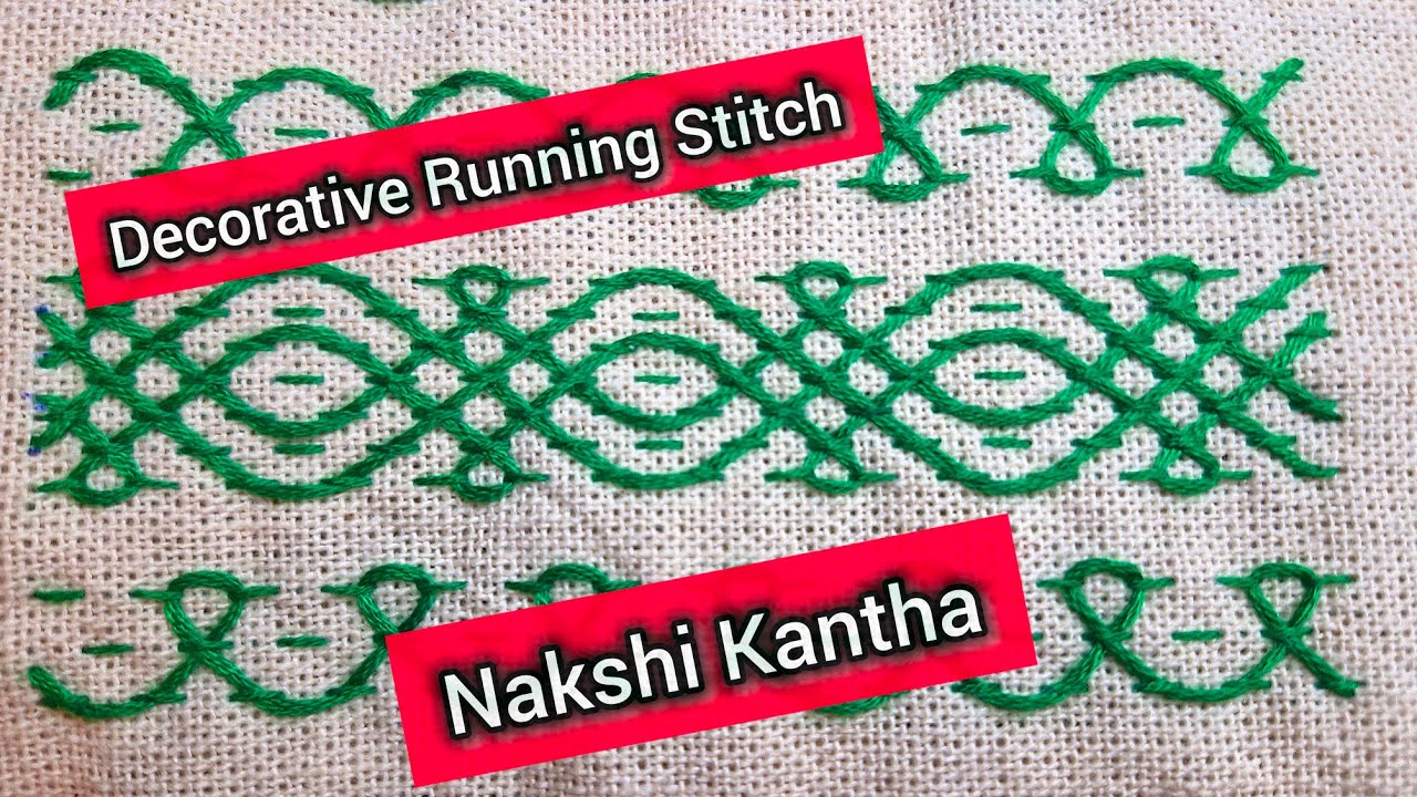 Decorative Running Stitch part 14 - YouTube