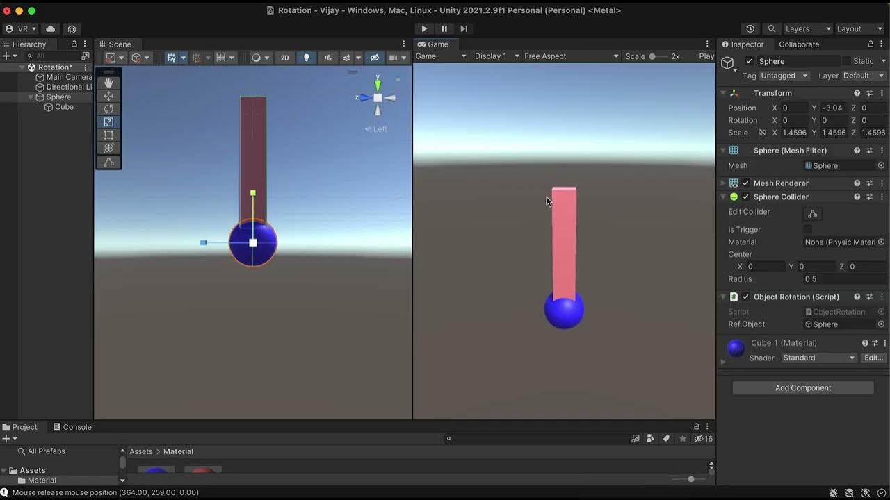 How To Rotate An Object In 360 Degree Direction By Touch Around Xyz Axis In Unity Youtube