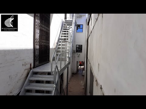 Industrial Multi Story Fire Escape Staircase | Fire Escape Staircases ...