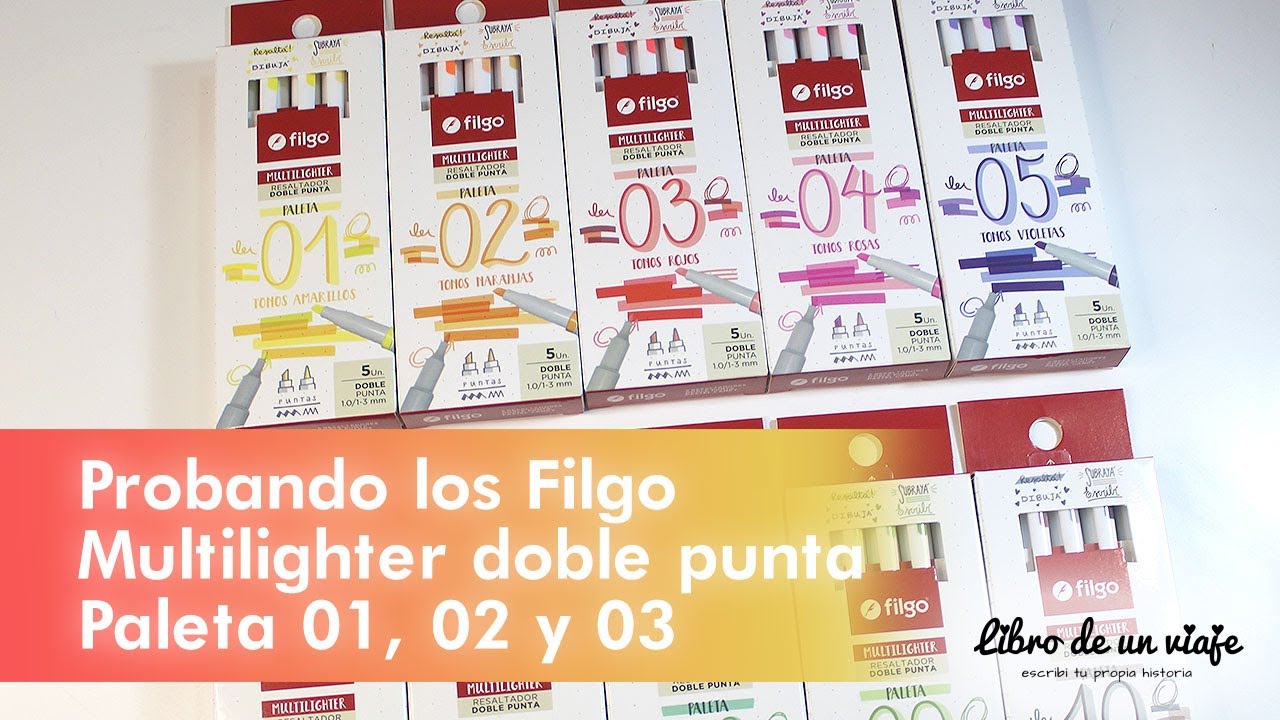 Probando los Filgo Multilighter doble punta - Paleta 01, 02 y 03 - YouTube
