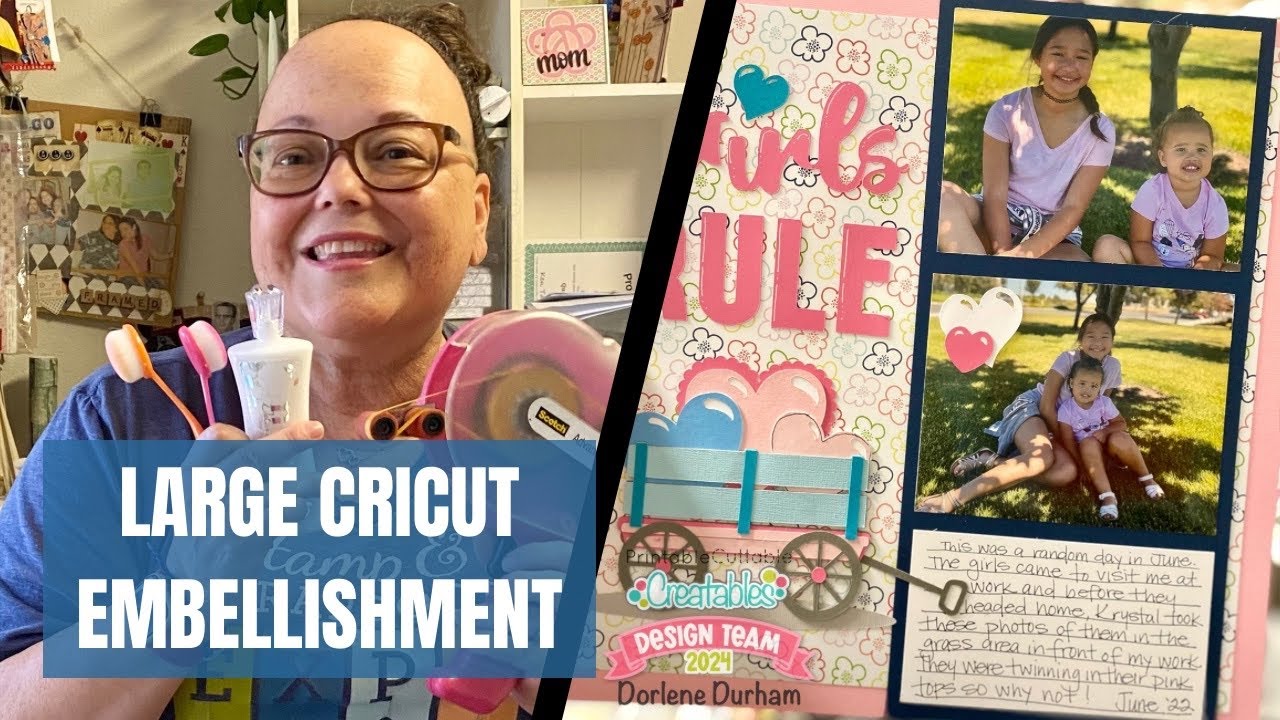 Big Embellishment and Title for an Easy Layout - YouTube