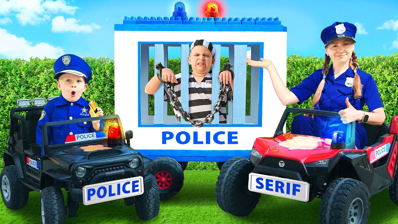 Oliver and Mom play Cop - Police Adventure Compilation - YouTube