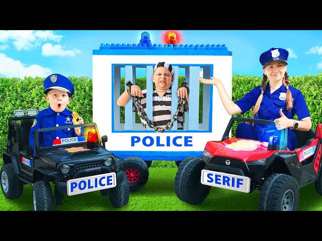 Oliver and Mom play Cop - Police Adventure Compilation - Videos For Kids