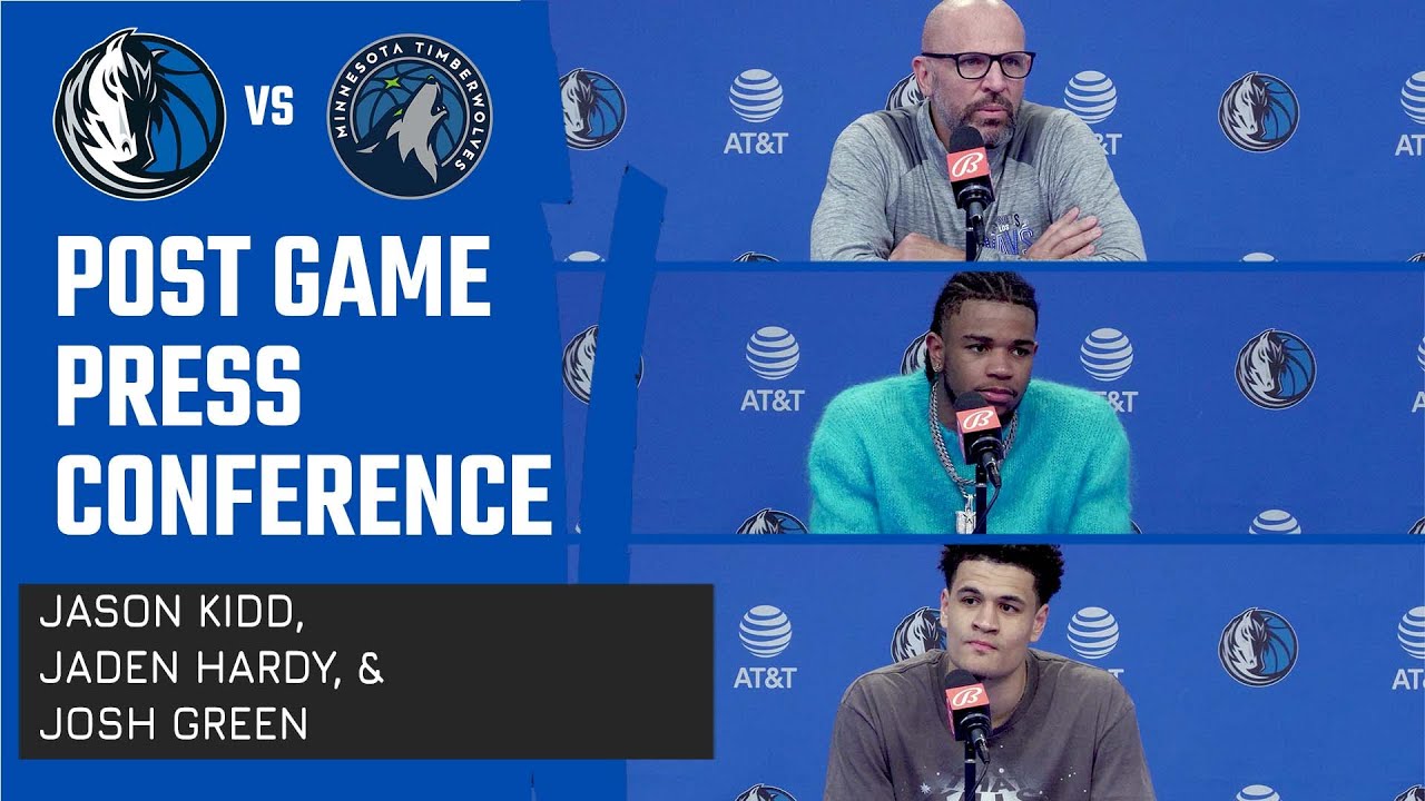 Jason Kidd, Jaden Hardy, & Josh Green | Post Game Press Conference ...