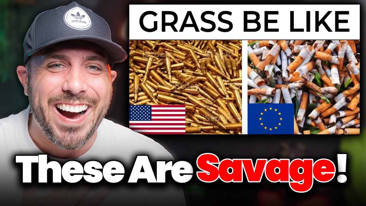 American Reacts to USA vs Europe Memes...This Had Me Crying Laughing 😂 ...