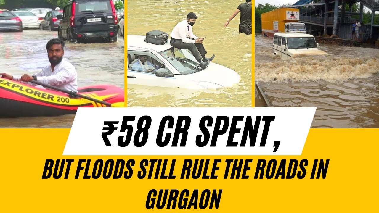 When Money Goes Down the Drain: Gurgaon's Flood Woes Persist - YouTube