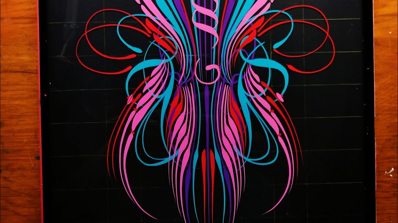 Scroll pinstriping design - YouTube