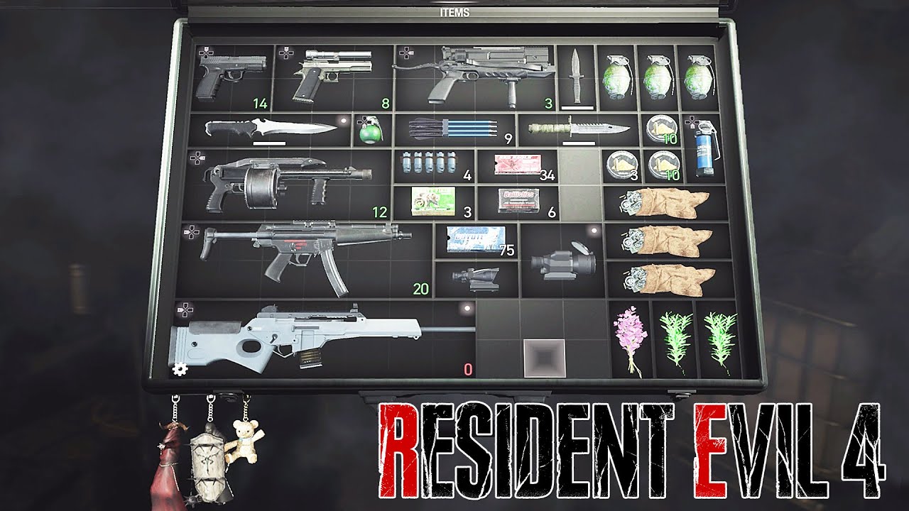 Inventory Tetris ASMR | Resident Evil 4 Remake - YouTube