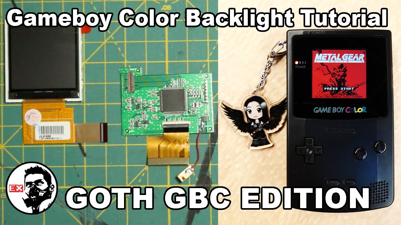 Gameboy Color Backlight Tutorial "GOTH GBC Edtion" - YouTube