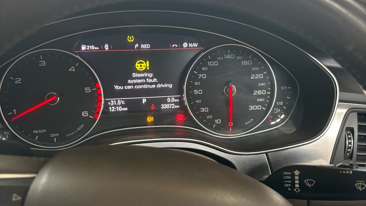 Audi A6 power steering fault U140500 Terminal 15-implausible signal ...
