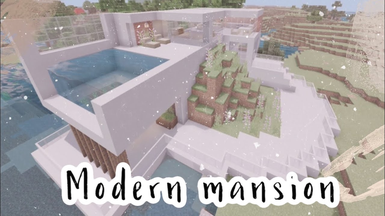 Minecraft speed build of modern mansion | freestyle build - YouTube