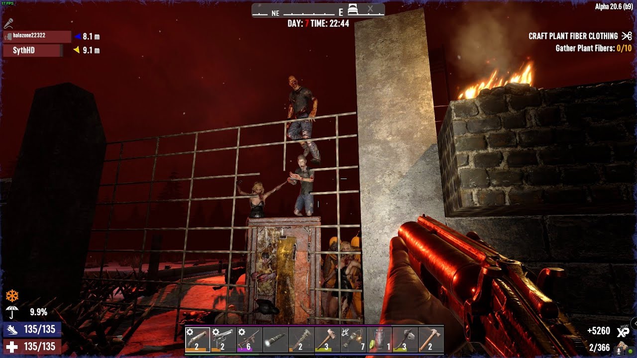 Max Zombie Horde 7DTD - YouTube