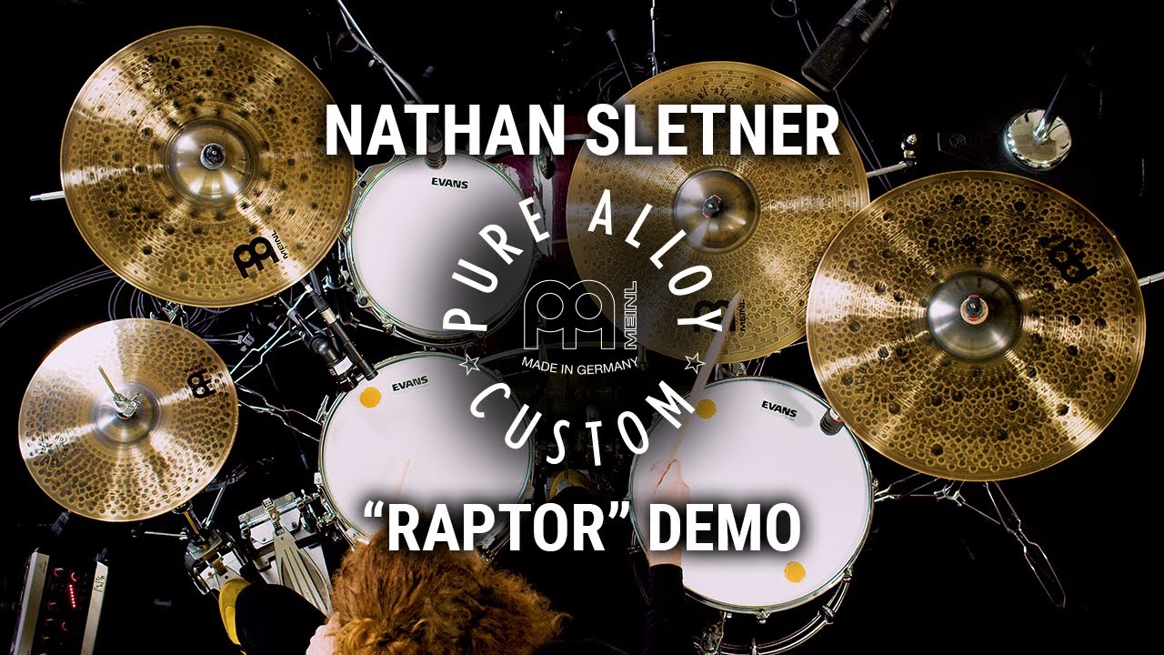 Meinl Cymbals - Pure Alloy Custom - Nathan Sletner "Raptor" Demo - YouTube