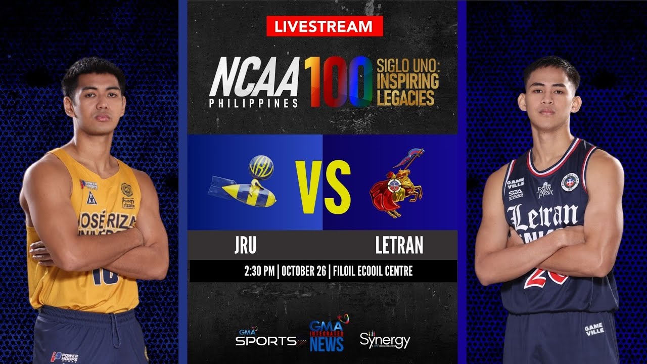 JRU vs Letran (Men’s Basketball) | NCAA Season 100 - Replay - YouTube