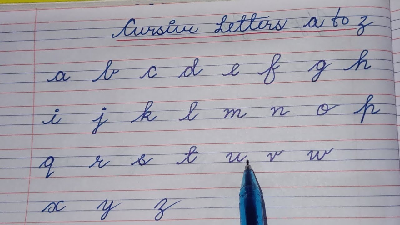 cursive writing | cursive small letters | abcd | Calligraphy | - YouTube