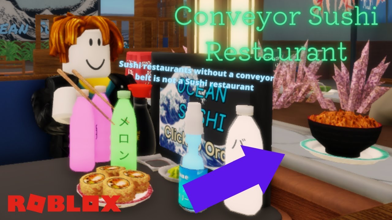 Roblox Sushi eating experience | Roblox Conveyor Sushi Restaurant - YouTube